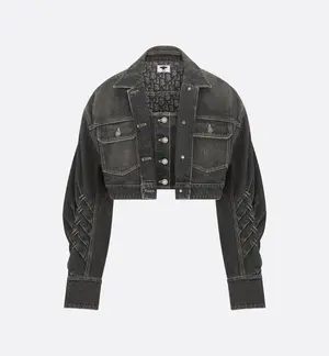 Dior Denim Jacket With Classic Bee And Cd Logo Embroidery