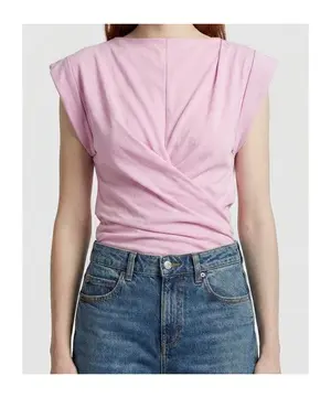Isabel Marant Étoile Maisan Cap-sleeved Top - Pink