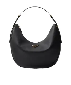 Prada Large Leather Shoulder Bag - Black