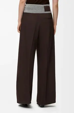 Loewe Straight Leg Pleated Trousers - Brown