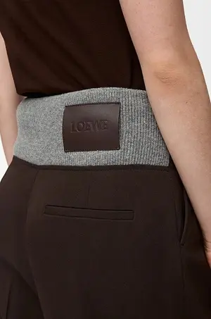 Loewe Straight Leg Pleated Trousers - Brown