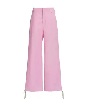 Marni High-waist Logo-embroidered Trousers - Pink