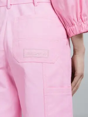 Marni High-waist Logo-embroidered Trousers - Pink