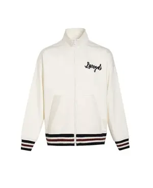 LIUREGALI Long Sleeve Zip-up Jacket With Logo Detail - White