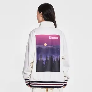 LIUREGALI Long Sleeve Zip-up Jacket With Logo Detail
