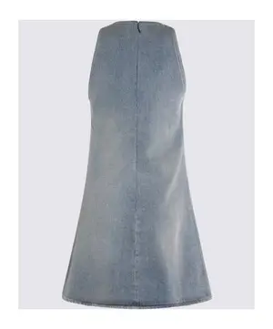COURREGES Denim A-line Dress - Blue