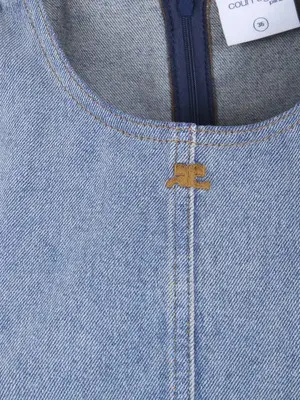 COURREGES Denim A-line Dress - Blue