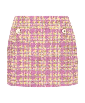 Gucci Tweed Button Detailed Skirt