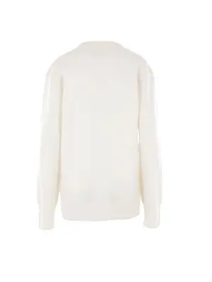TOTEME V-neck Knitted Jumper - Beige