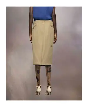 MAISON MARGIELA Chino Skater Midi Skirt - Camel