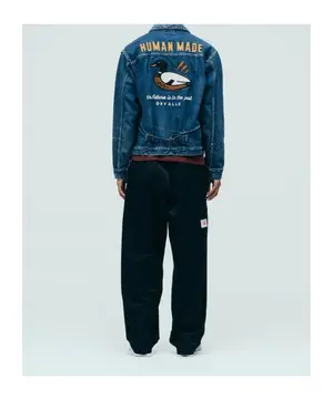 HUMAN MADE Denim Work Jacket With Embroidered Duck Motif - Indigo