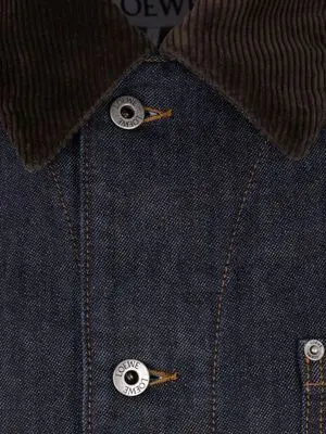 Loewe Denim Jacket With Corduroy Collar