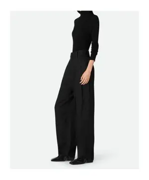 Bottega Veneta Viscose And Silk Twill Straight Trousers