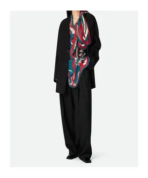 Bottega Veneta Viscose And Silk Twill Straight Trousers