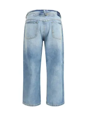 MAISON MARGIELA Straight-leg Cropped Jeans With Raw Edges