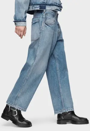 MAISON MARGIELA Straight-leg Cropped Jeans With Raw Edges
