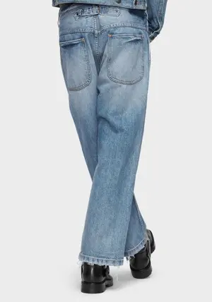MAISON MARGIELA Straight-leg Cropped Jeans With Raw Edges