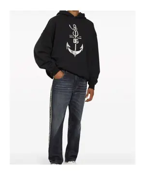 Dolce & Gabbana Graphic Print Hoodie - Blue
