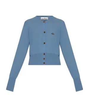 VIVIENNE WESTWOOD Orb Logo Buttoned Cardigan - Blue