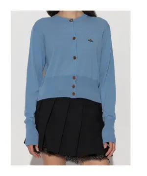 VIVIENNE WESTWOOD Orb Logo Buttoned Cardigan - Blue