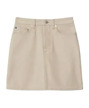 Burberry Equestrian Knight Denim Mini Skirt