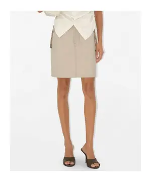 Burberry Equestrian Knight Denim Mini Skirt