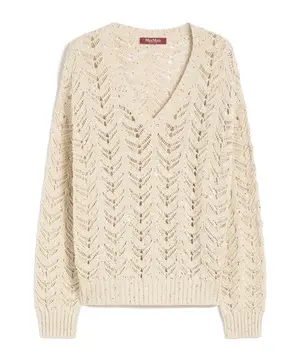 Max Mara Felino V-neck Openwork Jumper