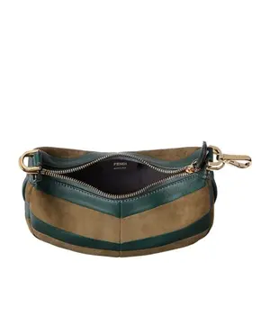 Fendi Mini Tote Bag With Chevron Pattern - Green