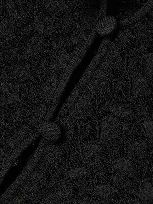 Saint Laurent Pointelle Knit Crop Top - No
