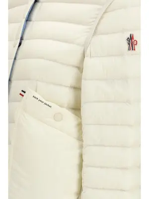 Moncler Madulains Logo Patch Quilted Jacket - White