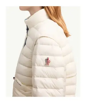 Moncler Madulains Logo Patch Quilted Jacket - White