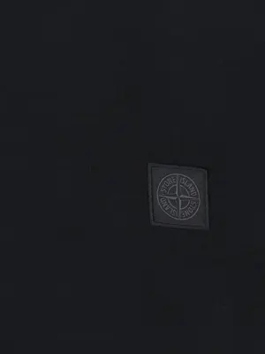 Stone Island Logo Patch Crewneck T-shirt - Black