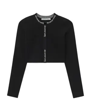 Alexander Wang Jacquard Logo Cardigan