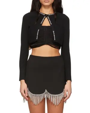 Alexander Wang Jacquard Logo Cardigan