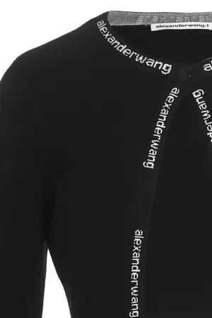 Alexander Wang Jacquard Logo Cardigan