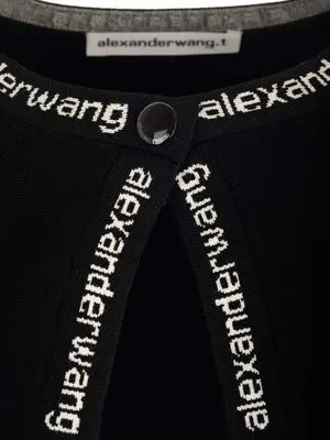 Alexander Wang Jacquard Logo Cardigan