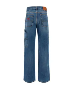 Alexander McQueen Logo Embroidered Straight Leg Jeans