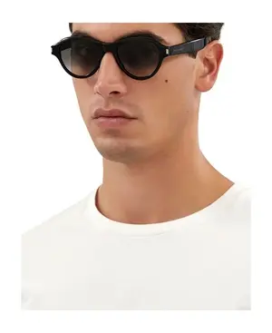 Saint Laurent Oval Frame Sunglasses - Gray