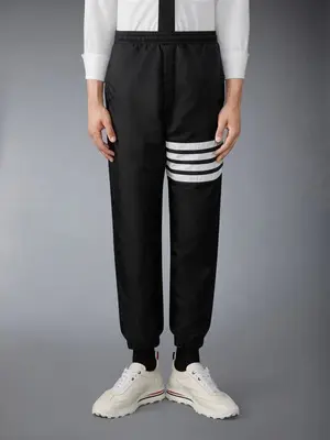 Thom Browne Four-bar Ripstop Track Pants - Black