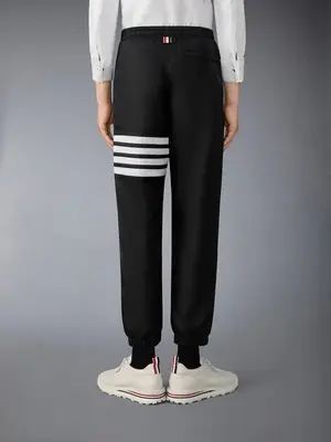 Thom Browne Four-bar Ripstop Track Pants - Black