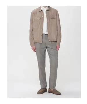 Brunello Cucinelli Spread Collar Mélange Jersey Shirt - White