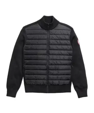 Canada Goose Hybridge Padded Panel Knit Jacket - Black