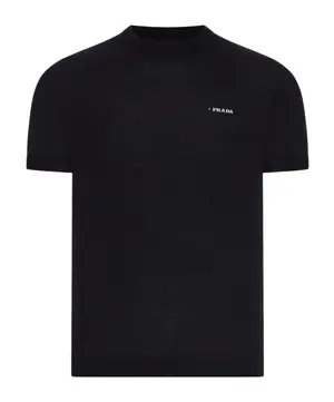Prada Logo Detailed Short-sleeved T-shirt - Black