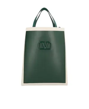 Valentino Garavani Logo Plaque Top Handle Bag - Green