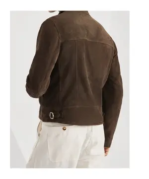 Brunello Cucinelli Suede Biker Jacket
