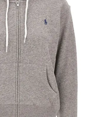 Polo Ralph Lauren Full-zip Hoodie With Drawstring - Gray
