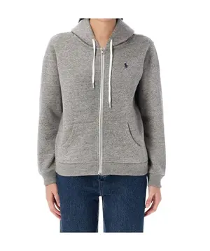 Polo Ralph Lauren Full-zip Hoodie With Drawstring - Gray