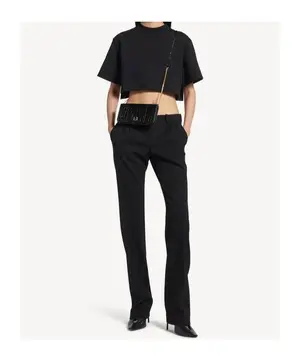Balenciaga Logo Chain Clutch Bag - Black