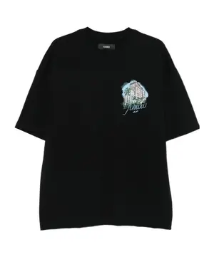Amiri Hotel Printed Crewneck T-shirt - Black