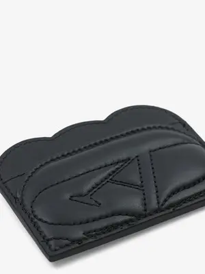 Alexander McQueen Logo Embroidered Quilted Card Holder